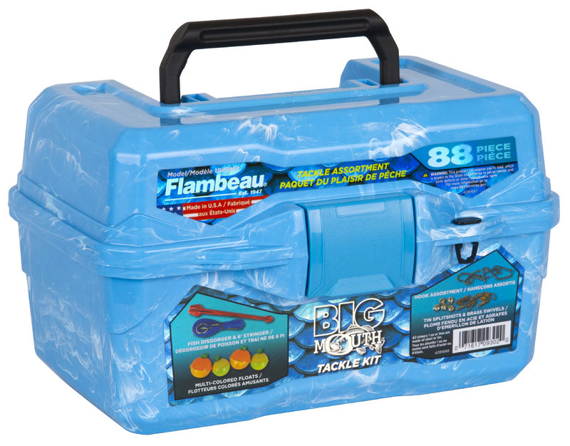 FLAMBEAU BIG MOUTH TACKLE BOX KIT PEARL BLUE SWIRL – The Mighty Fish