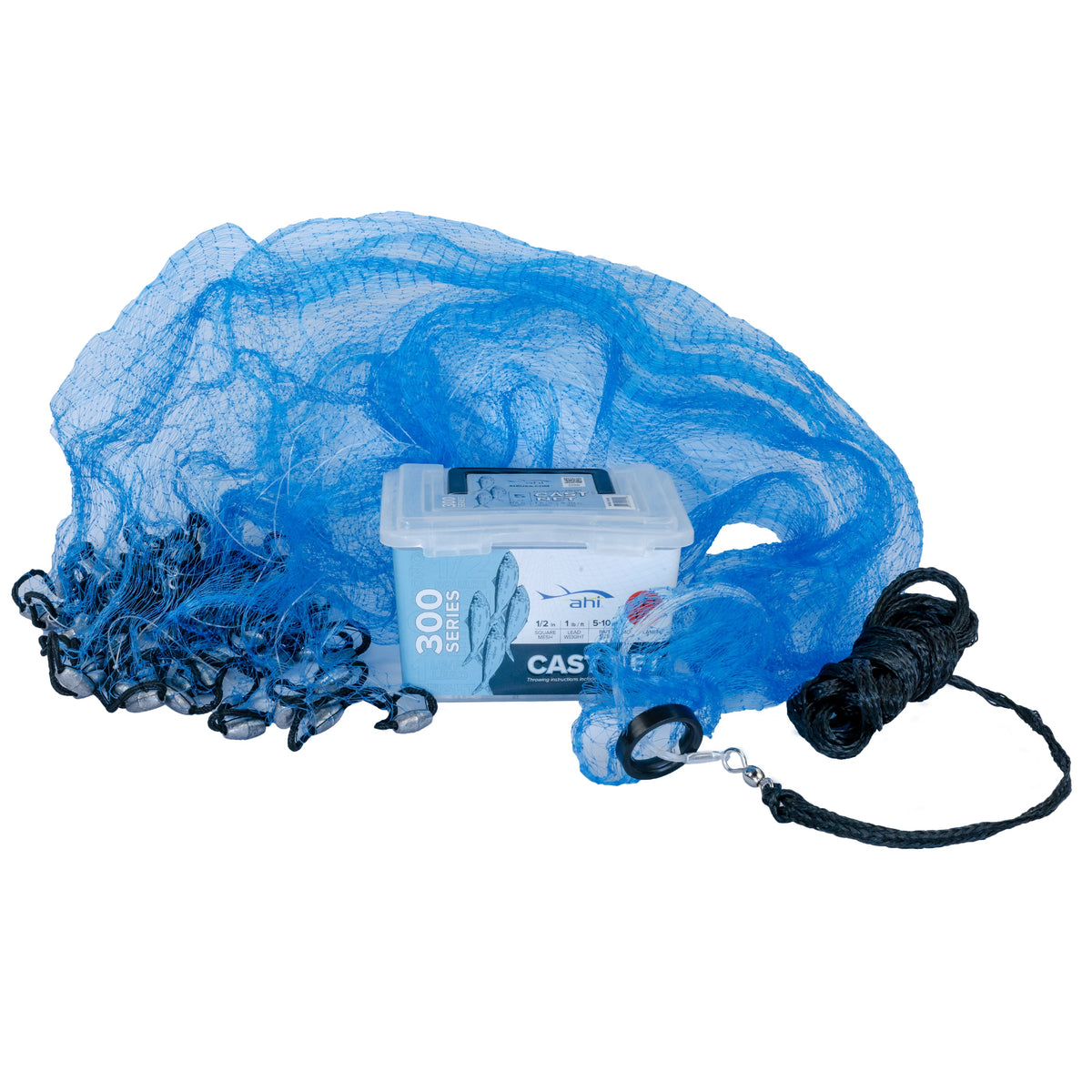 PROMAR 6 FT BLUE MONO CAST NET 1/2" MESH x 1 LB ACTUAL LEAD – The ...