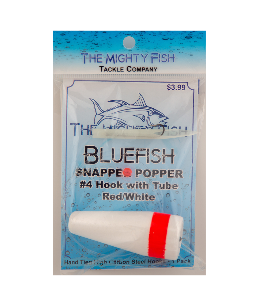 THE MIGHTY FISH SNAPPER POPPER - RED/WHITE – The Mighty Fish