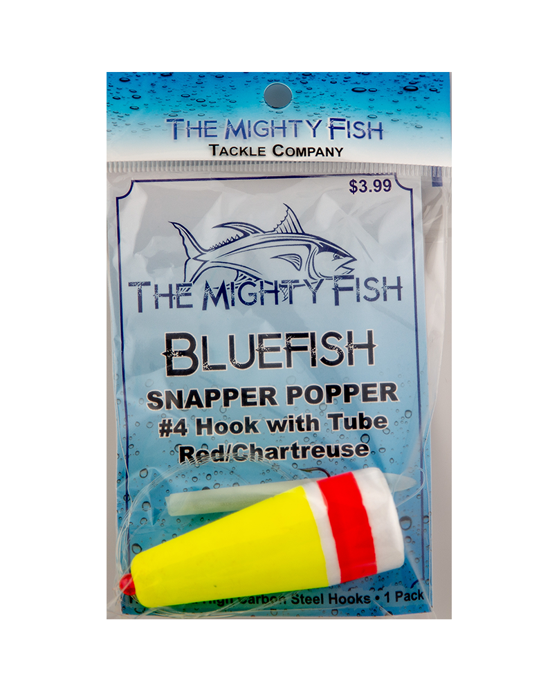 THE MIGHTY FISH SNAPPER POPPER - RED/CHARTREUSE – The Mighty Fish